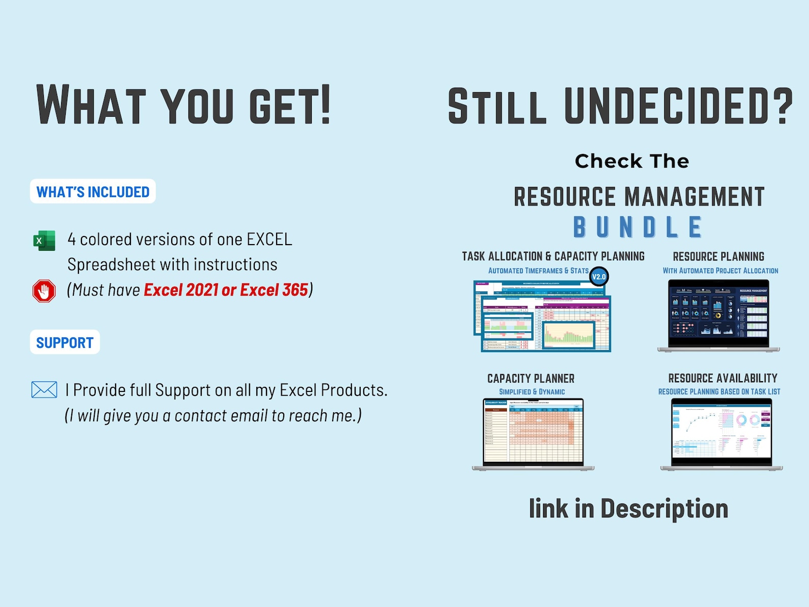 Excel Resource Availability Dashboard: Capacity Planning, Workload ...