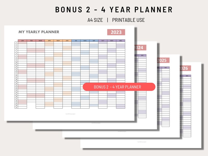 Ultimate Yearly Weight Tracker Bundle, Undated, Weight Log, Instant ...