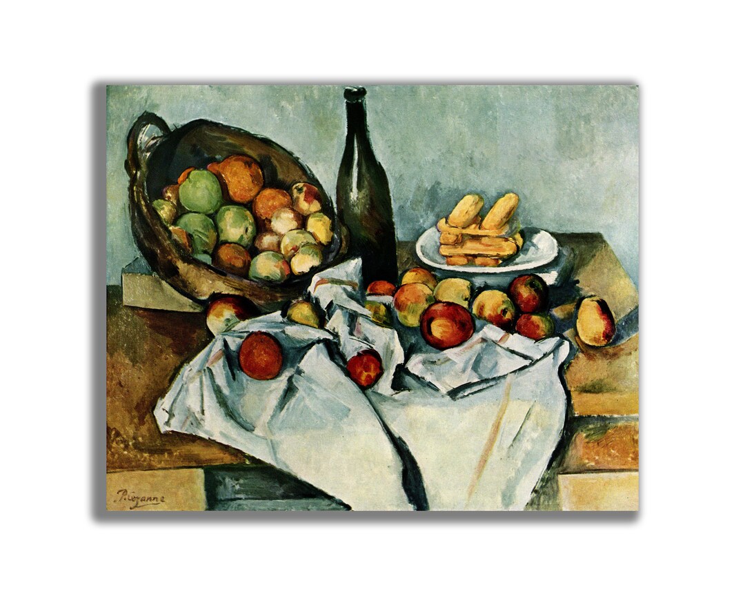 Cezanne Art still Life With Basket of Apples Print, Fine Art, Hangable ...