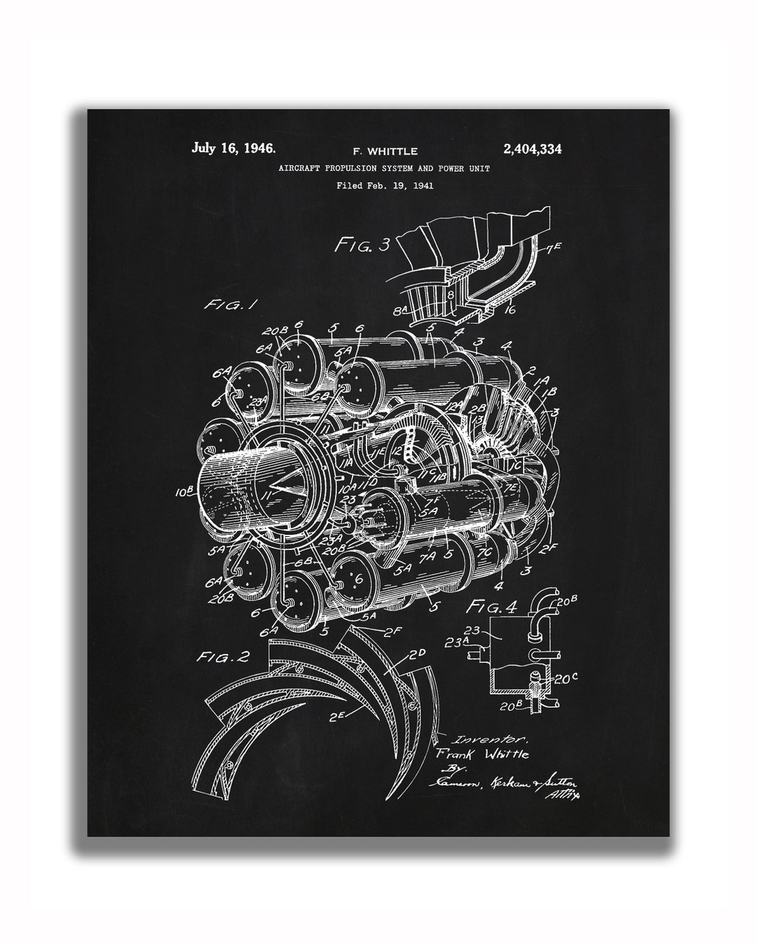 Aircraft Propulsion System & Power Unit Patent Print, Transportation ...