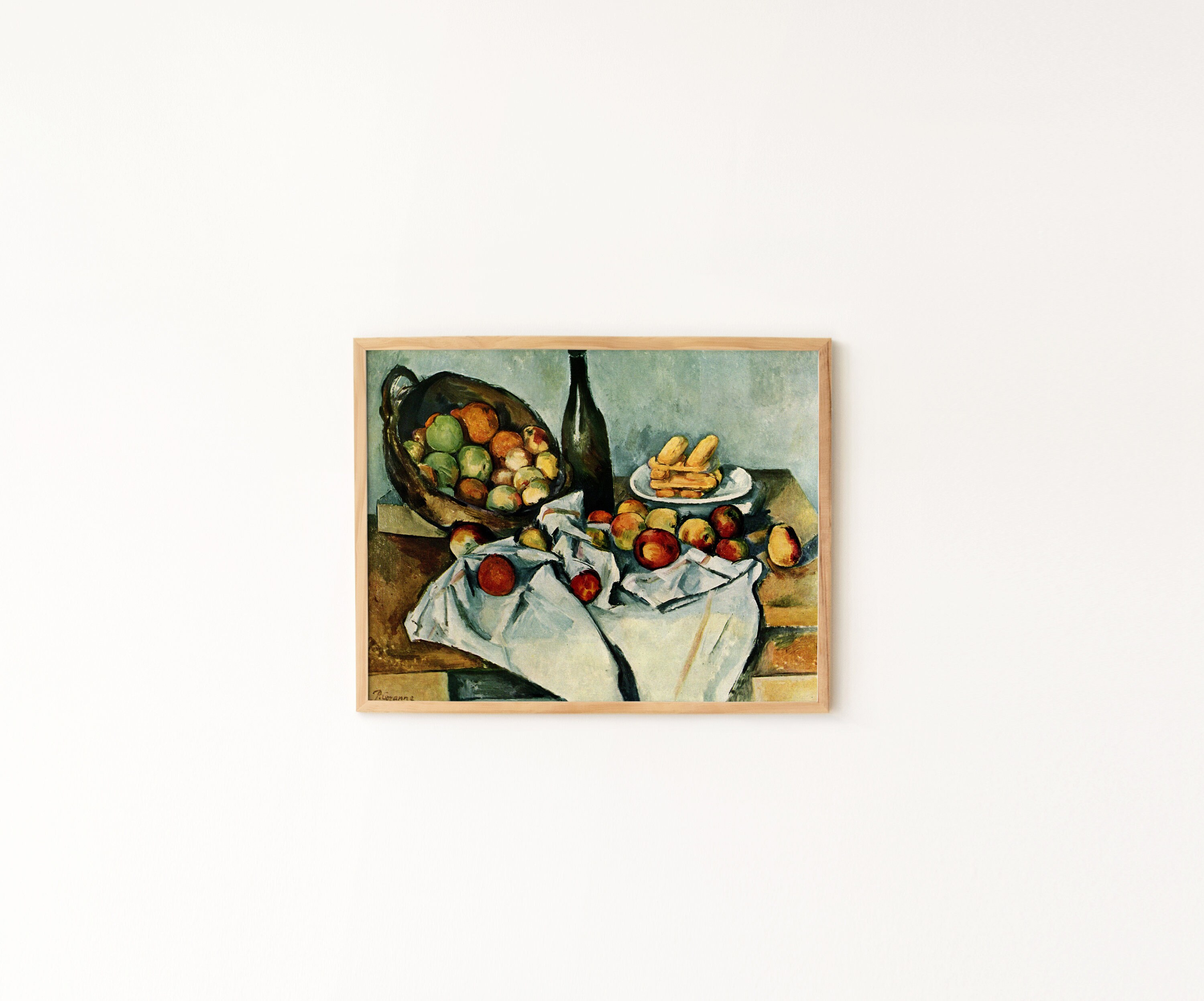 Cezanne Art still Life With Basket of Apples Print, Fine Art, Hangable ...