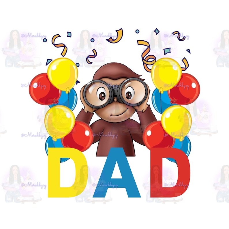 Curious George Birthday PNG Bundle Family Sublimation Images / Sister ...