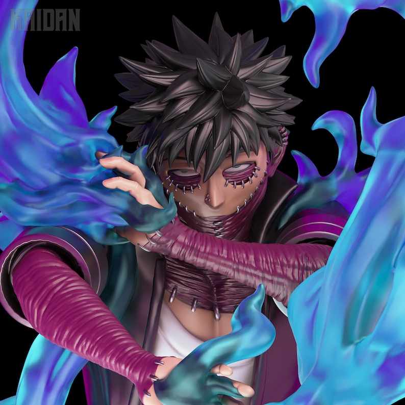 Dabi Bust | Anime Figure | Boku No Hero | Unpainted Resin Figure | 3D ...