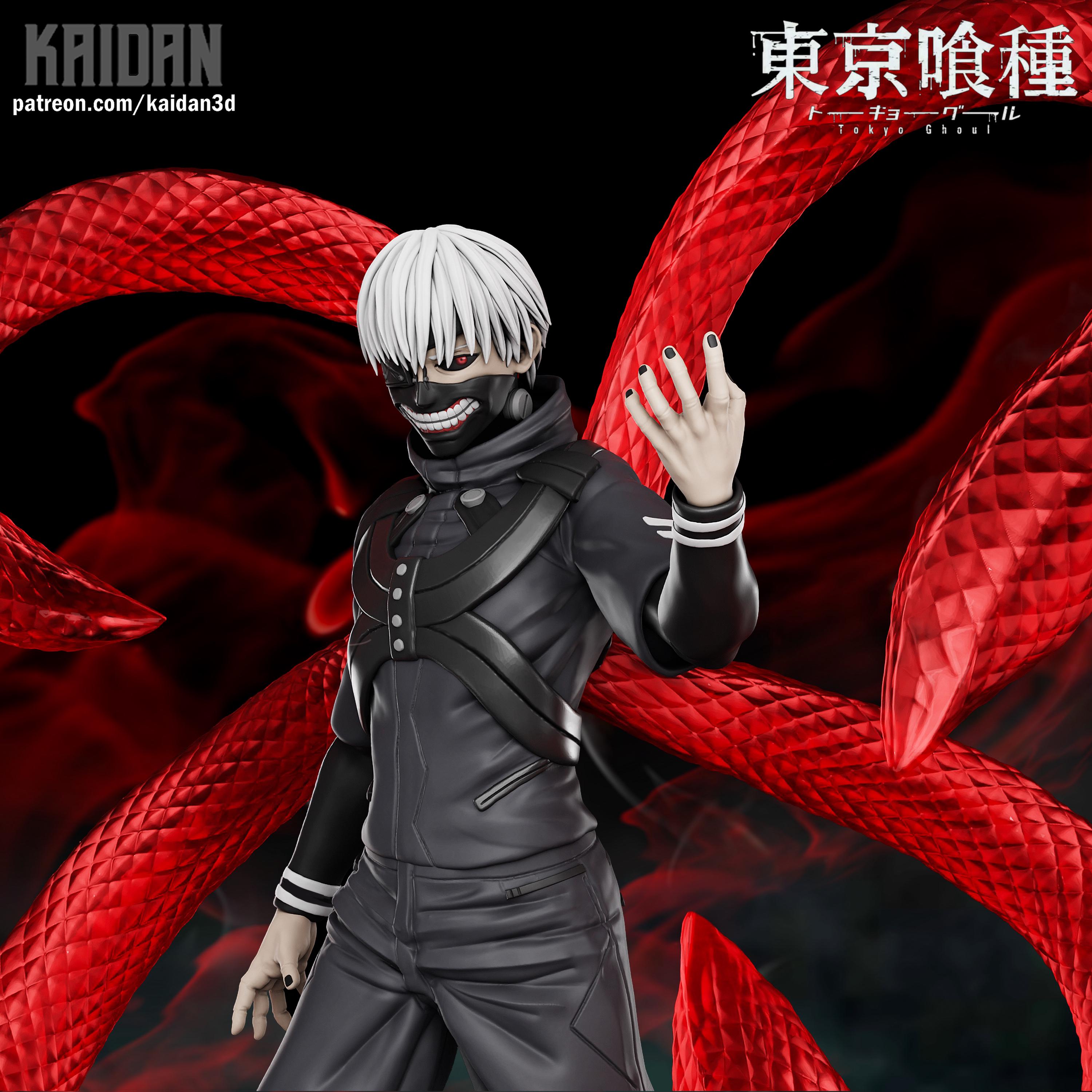 Kaneki Ken | Anime Figure | Tokyo Ghoul | Unpainted Resin Figure | 3D ...