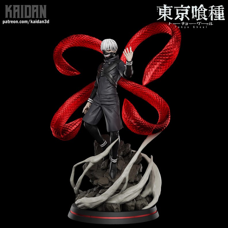 Kaneki Ken | Anime Figure | Tokyo Ghoul | Unpainted Resin Figure | 3D ...