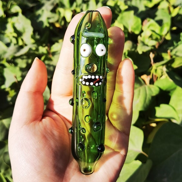 Green Glass Pipe - Etsy