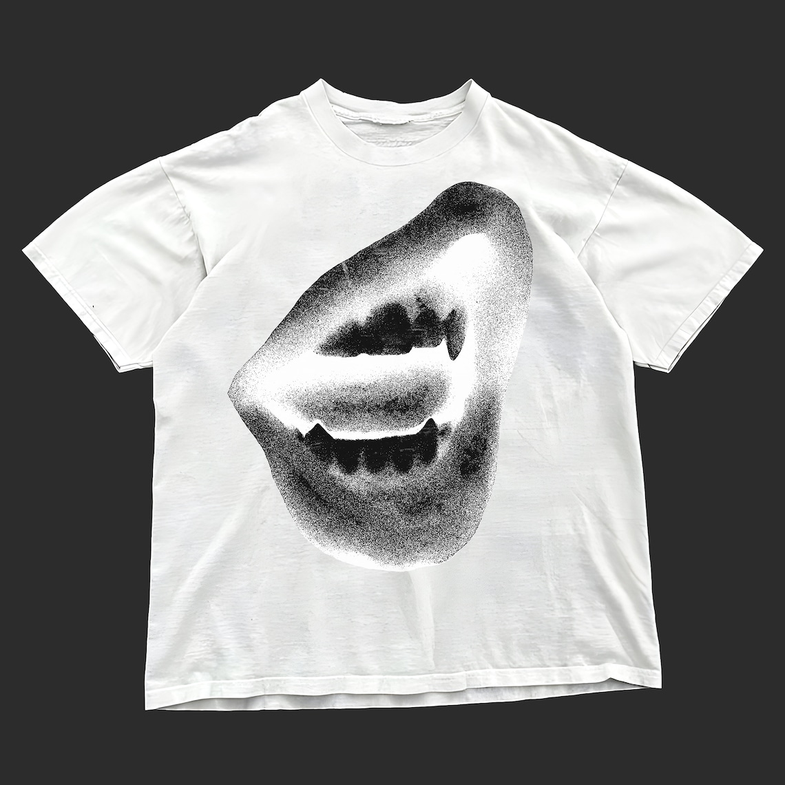Vampire Teeth Tshirt Y2K Vintage Black and White Opium Vamp - Etsy