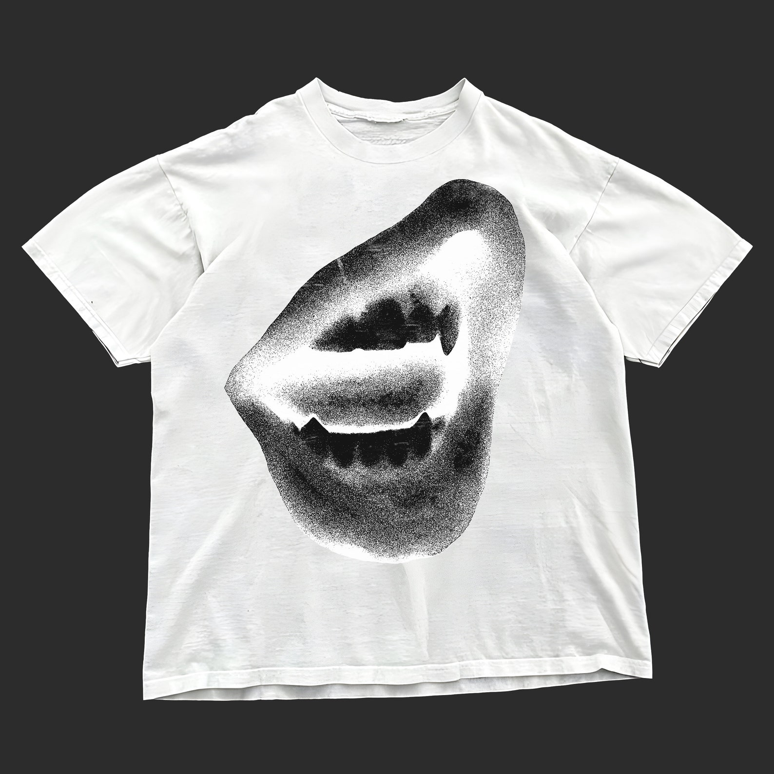 Vampire Teeth Tshirt Y2K Vintage Black and White Opium Vamp - Etsy