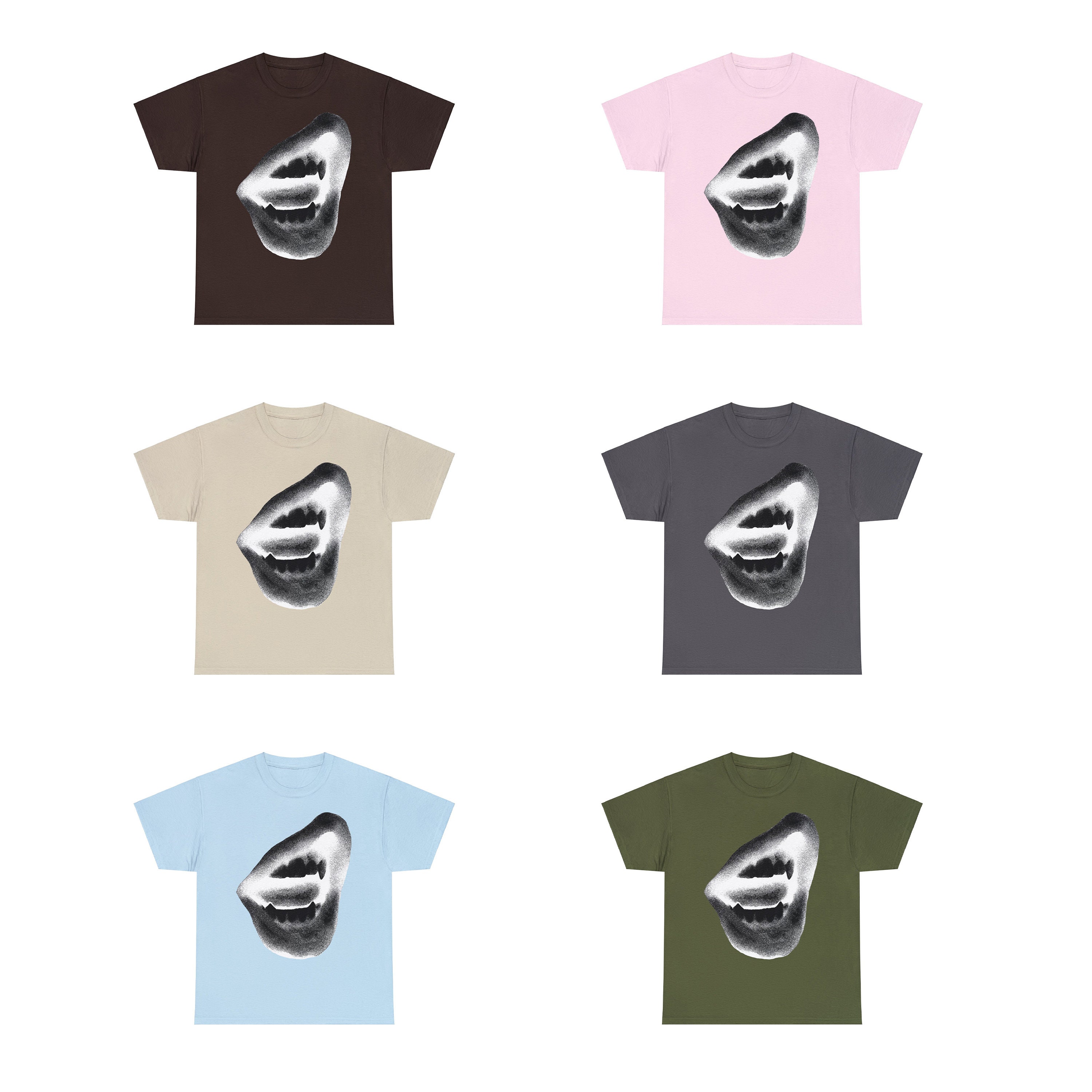 Vampire Teeth Tshirt Y2K Vintage Black and White Opium Vamp - Etsy