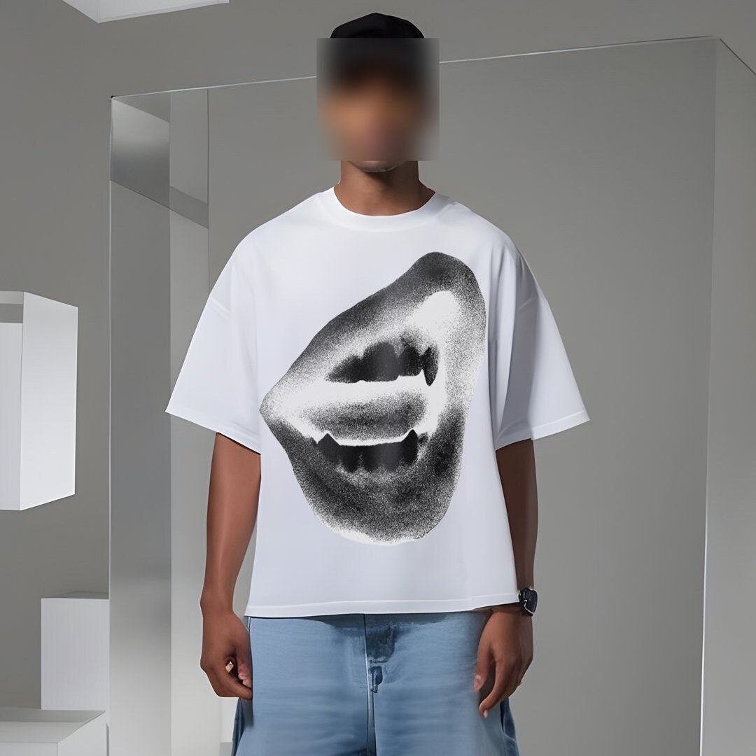 Vampire Teeth Tshirt Y2K Vintage Black and White Opium Vamp - Etsy