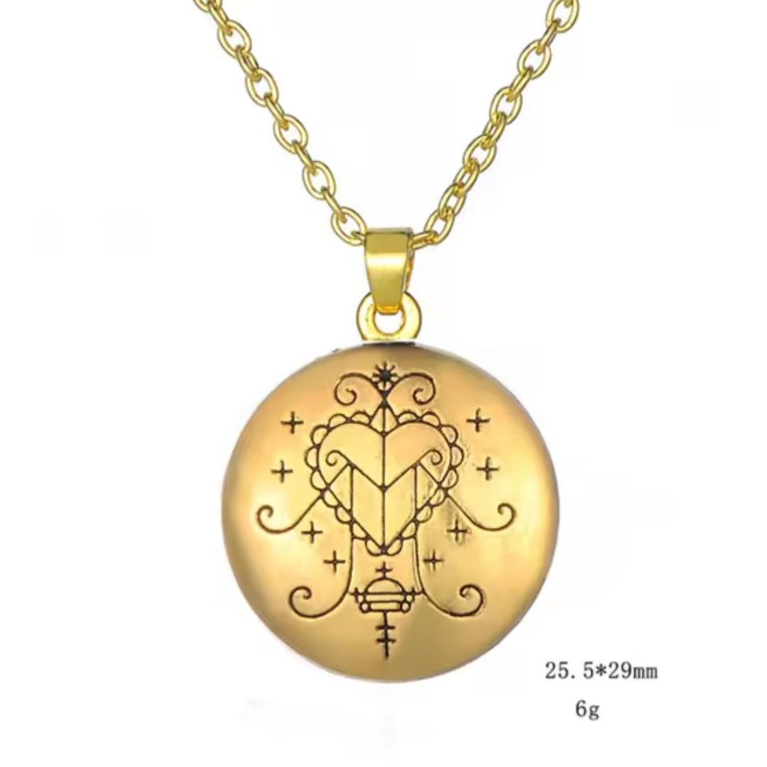 Ezili Freda Pendant Necklace | Voodoo | Loa | Veve | Tailsman Amulet ...