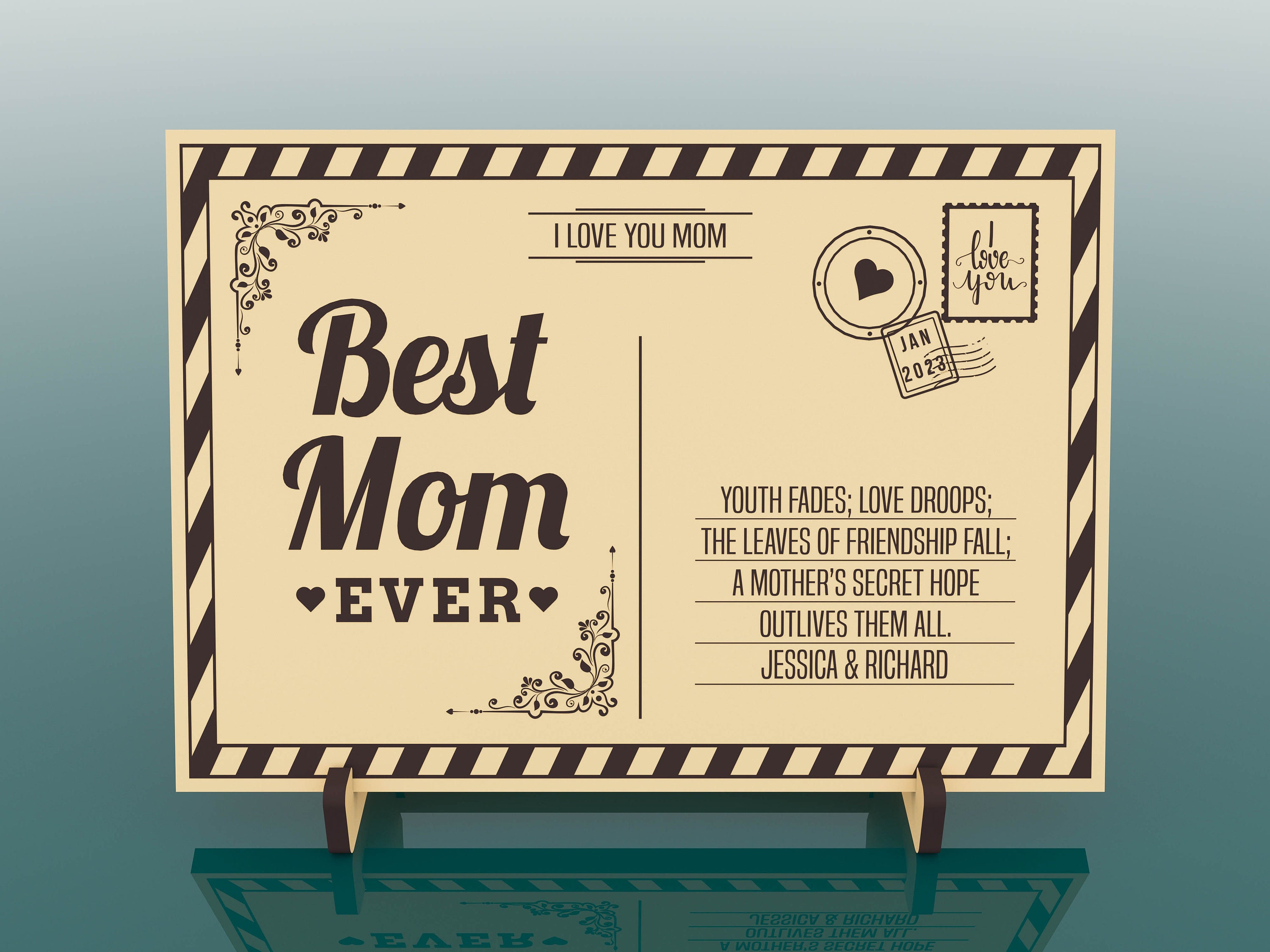 Mom Envelope Gift Laser Cut Svg Files Vector Files for Wood - Etsy