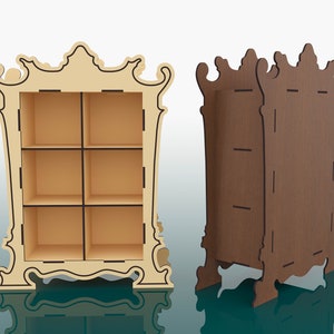 Display Stand Laser Cut Svg Files, Decorative 6 Slots Display Stand ...