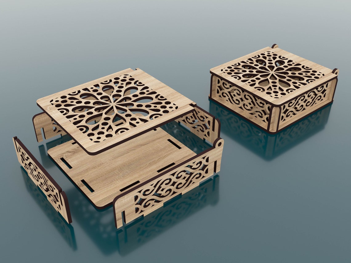 Laser Cut Wooden Box With Lid Decorative Wooden Gift Box - Etsy