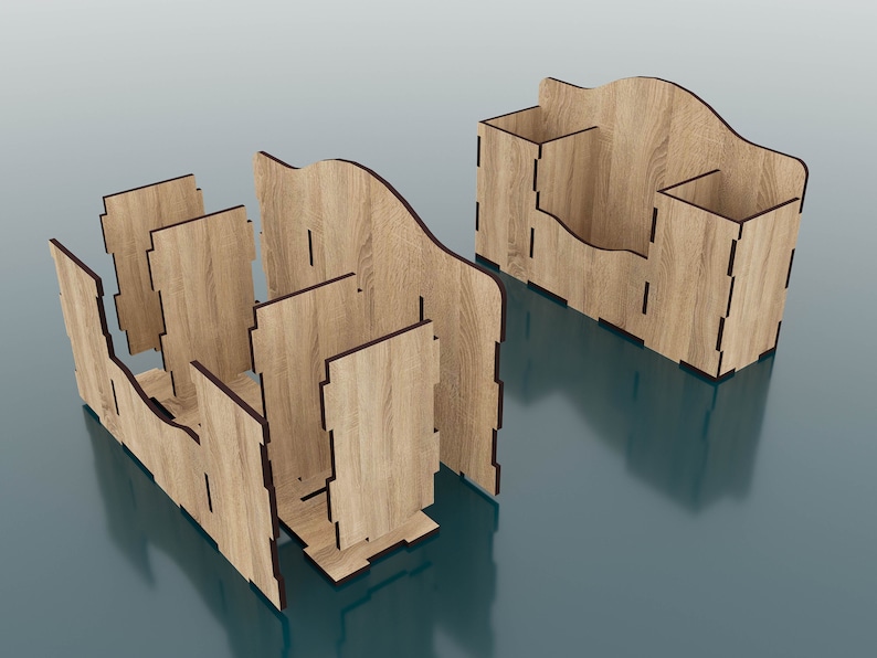 Laser Cut Wooden Pencil Holder Vector Files for Wood Laser - Etsy