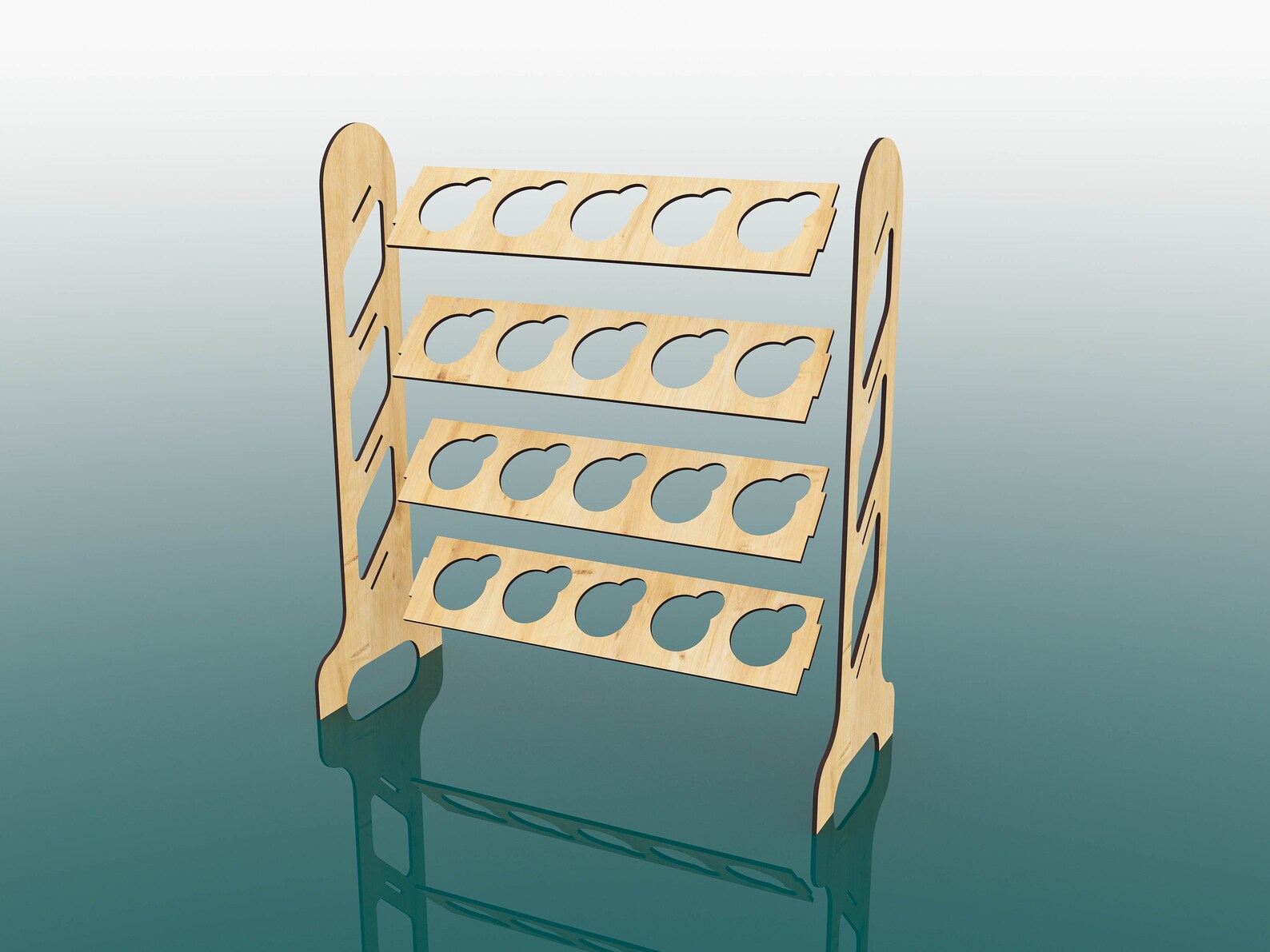 20 Slots Coffee Capsule Stand Laser Cut Svg Files, Vector Files for ...