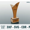 Award Trophy Laser Cut Files, Wood Award Svg Files, Vector Files for ...