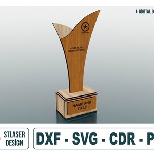 Award Trophy Laser Cut Files, Wood Award Svg Files, Vector Files for ...