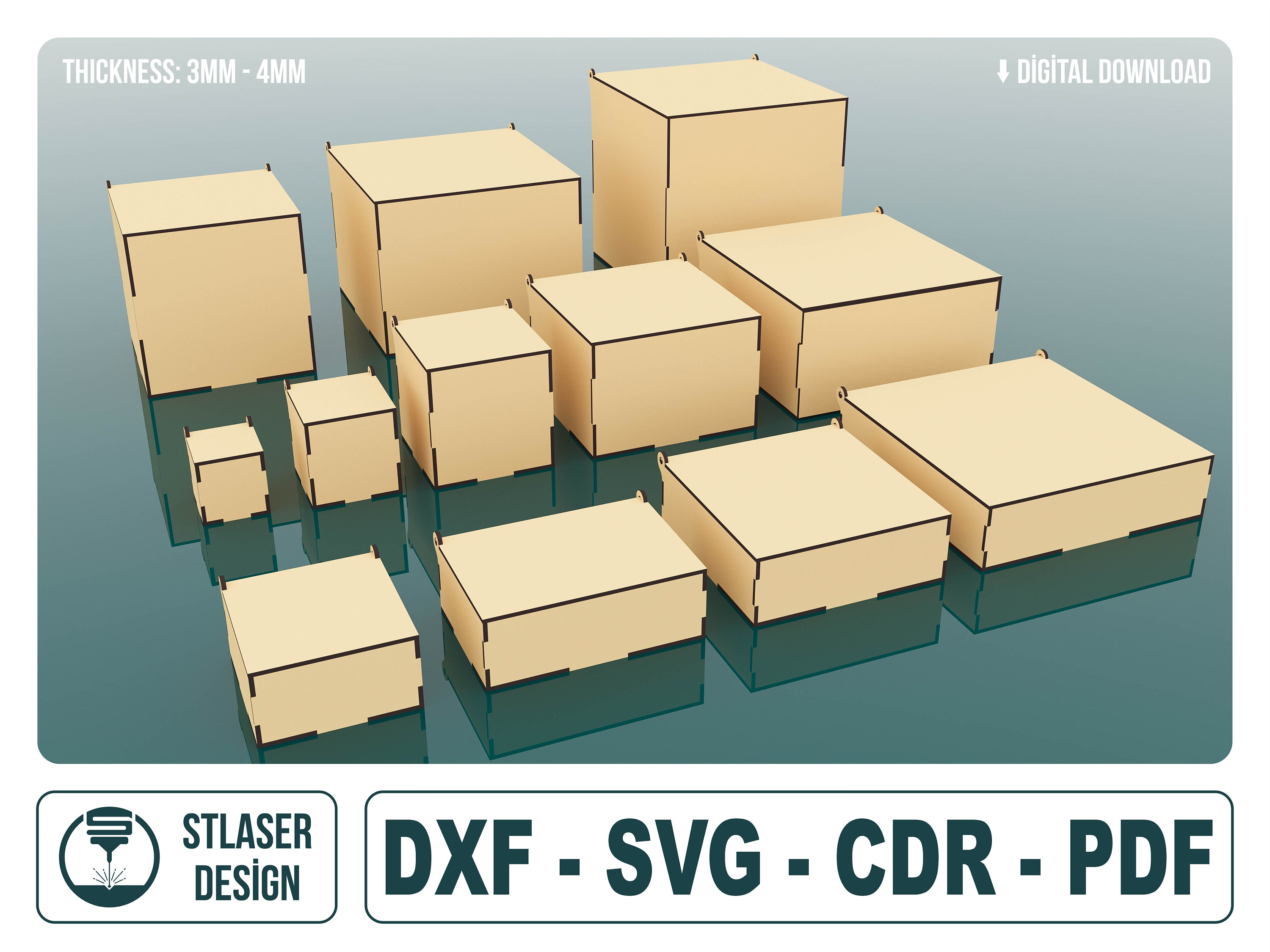 Box With Attached Lid Template