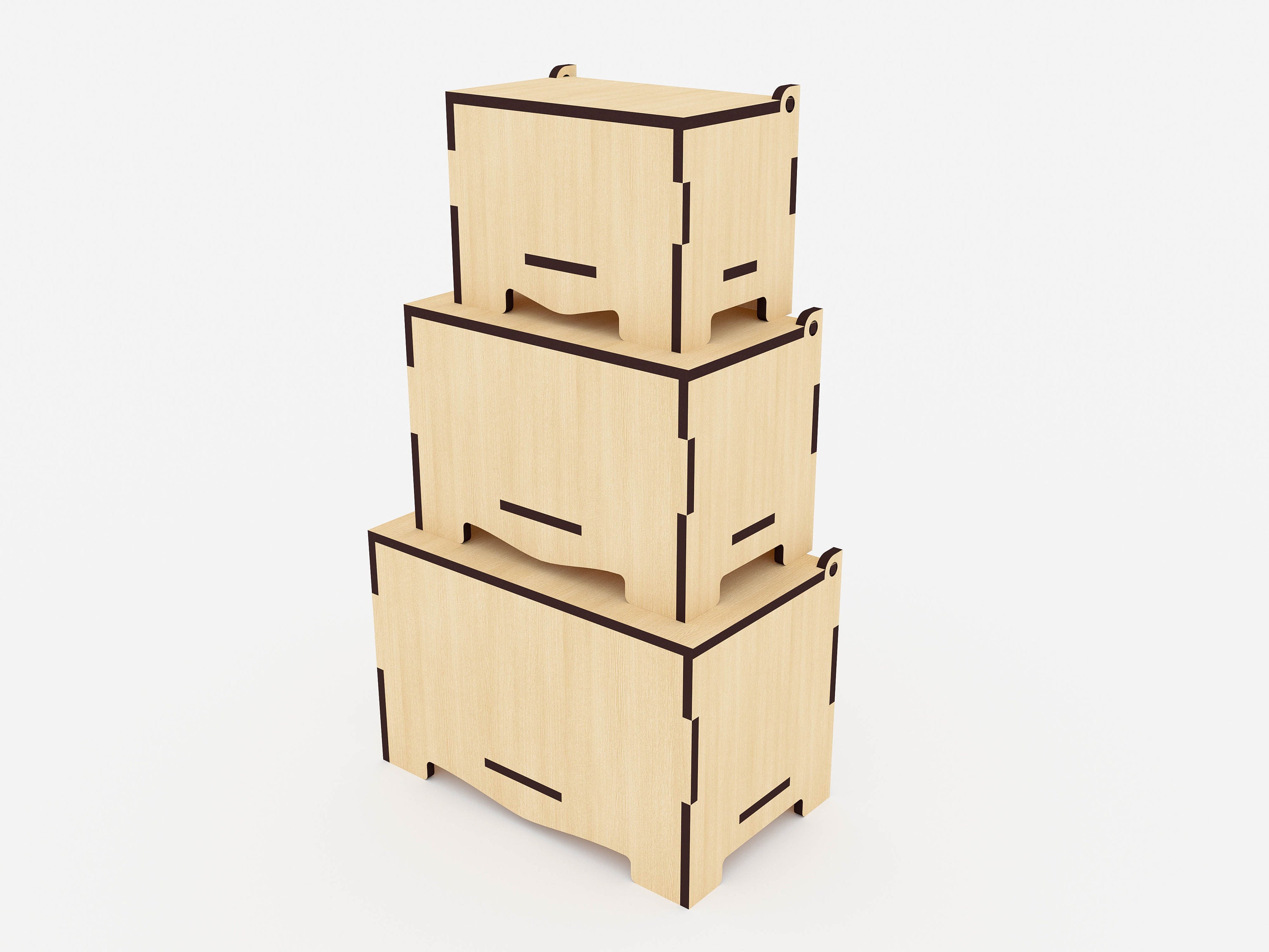 Laser Cut Multi-purpose Box in Three Different Sizes Wooden - Etsy