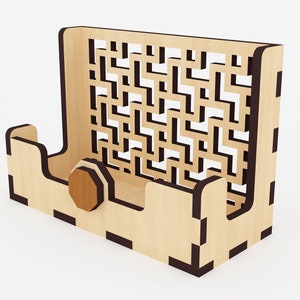Wooden Laser Cut Business Card Holder, Vector Files for Wood Laser ...