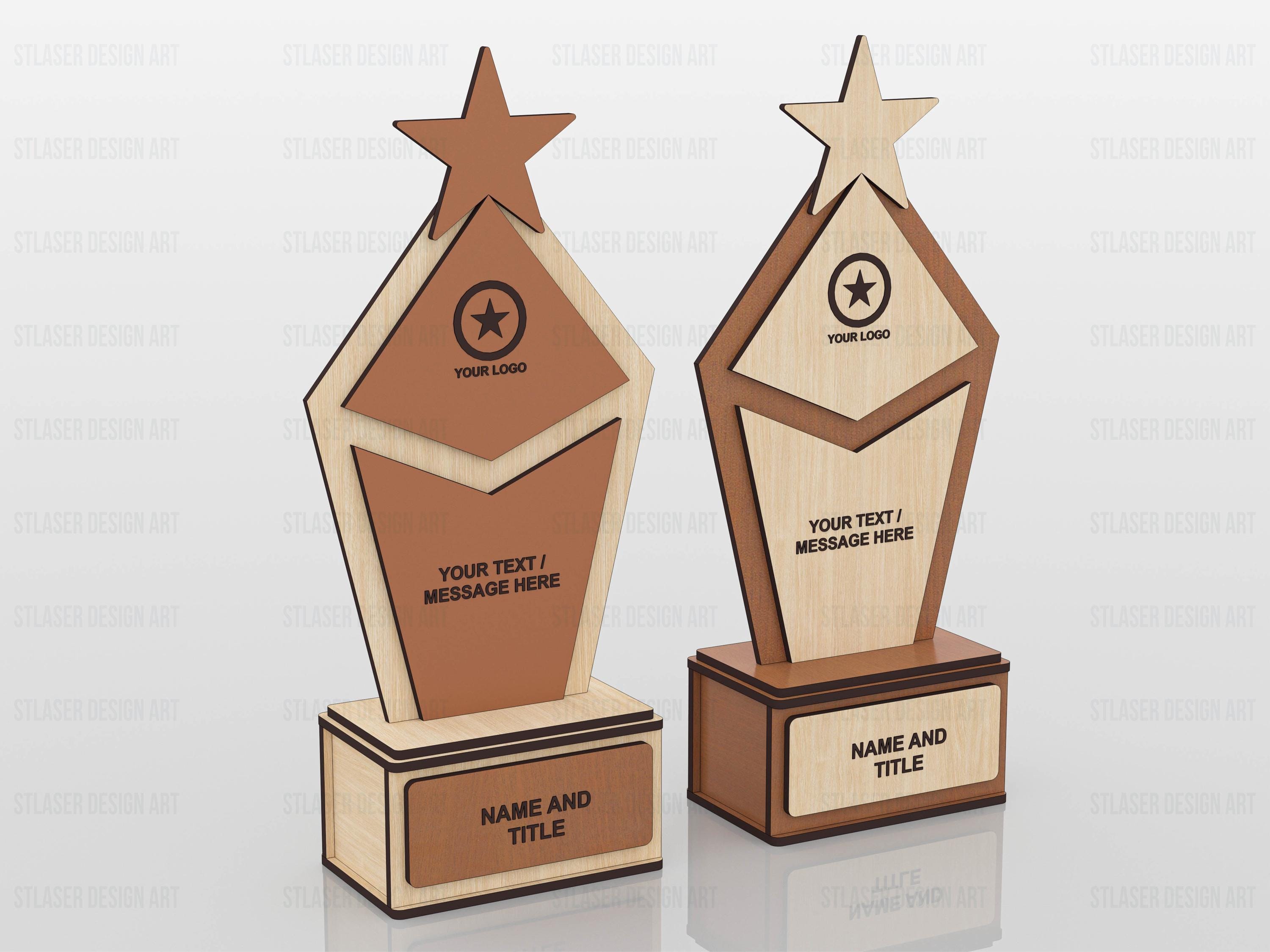Award Trophy Laser Cut Files, Wood Award Svg Files, Vector Files for ...