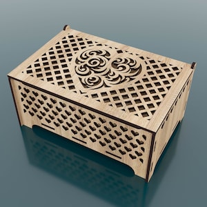Laser Cut Wooden Jewelry Box Svg Files, Wooden Gift Box Files, Vector ...
