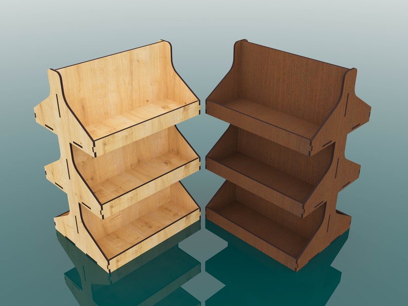 Display Stand Laser Cut Svg Files 3 Shelf Display Stand - Etsy