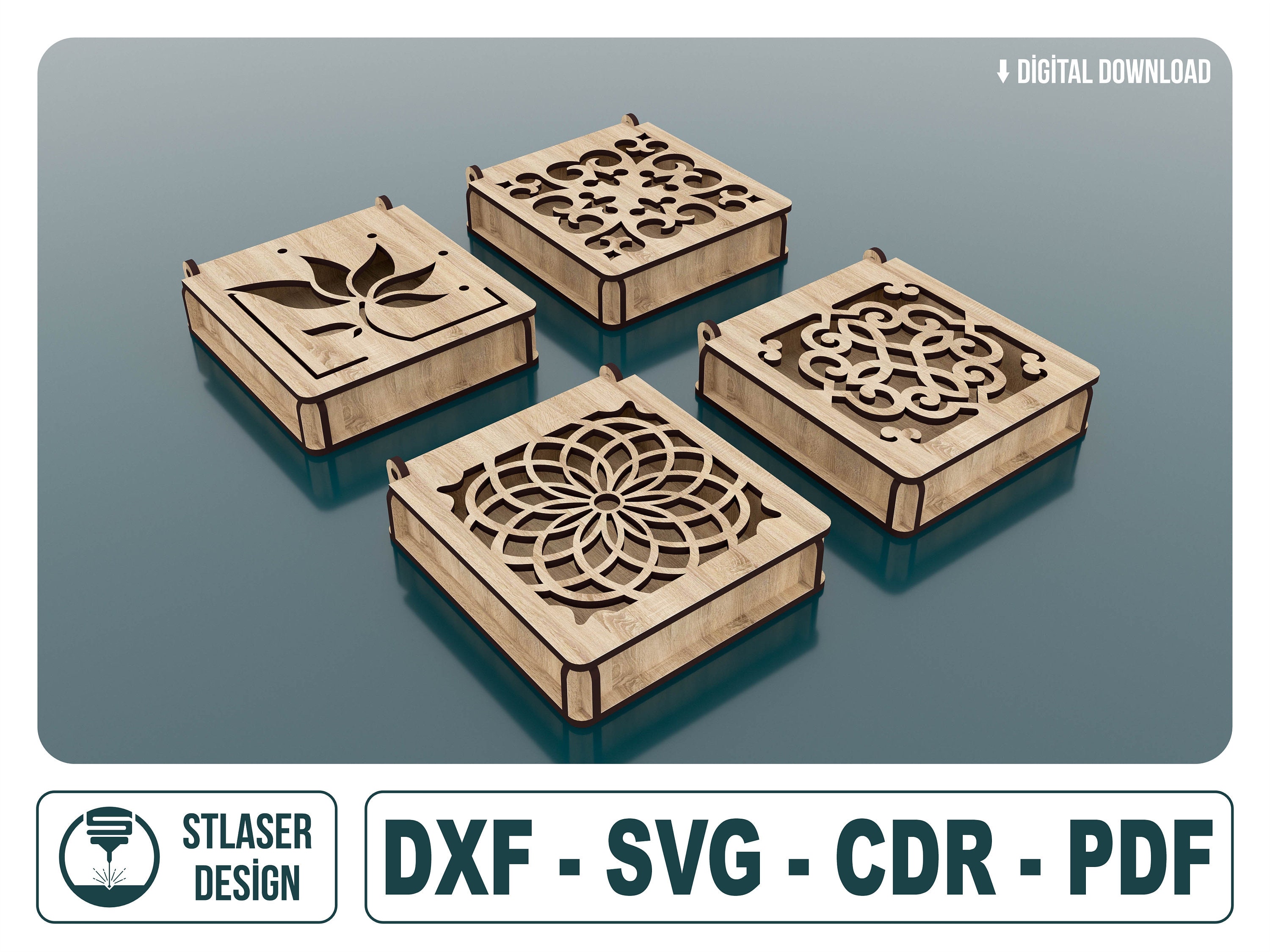 Laser Cut Decorative Wooden Gift Box Laser Cut Wooden Box - Etsy