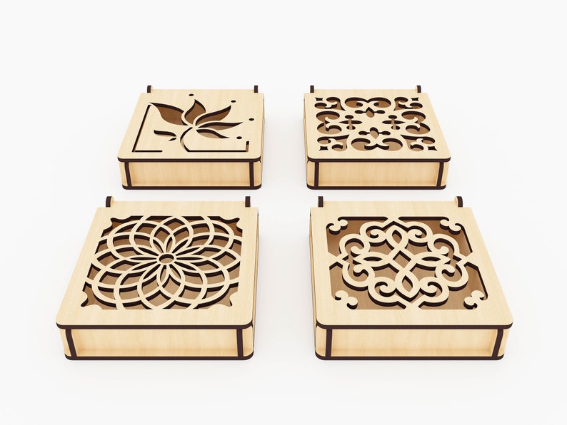 Laser Cut Decorative Wooden Gift Box Laser Cut Wooden Box - Etsy
