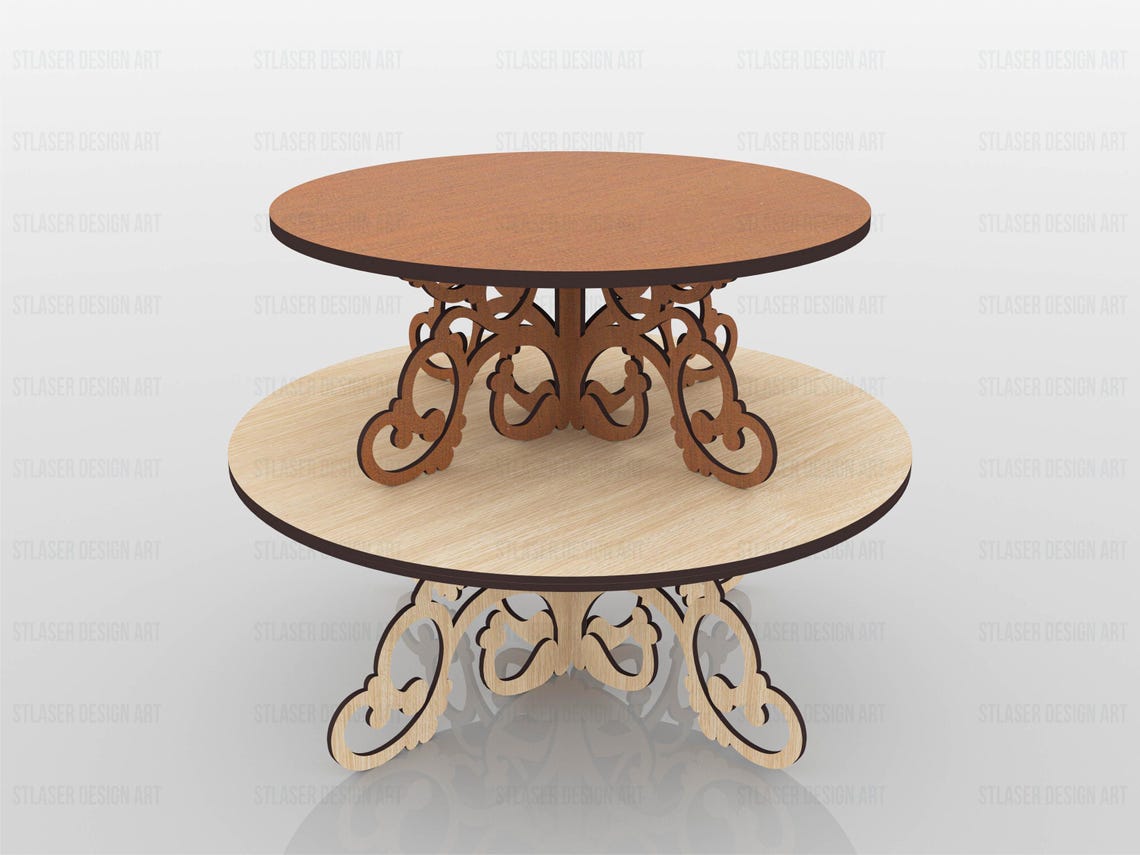 Laser Cut Cake Stand Svg Files, Vector Files for Wood Laser Cutting - Etsy