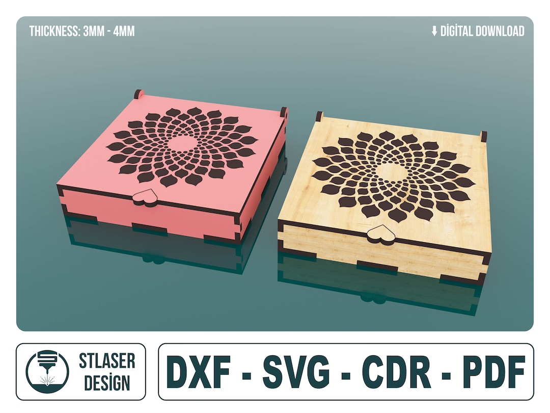 Laser Cut Ring Box, Wooden Gift Box Laser Cut, Laser Cut Wooden Box ...