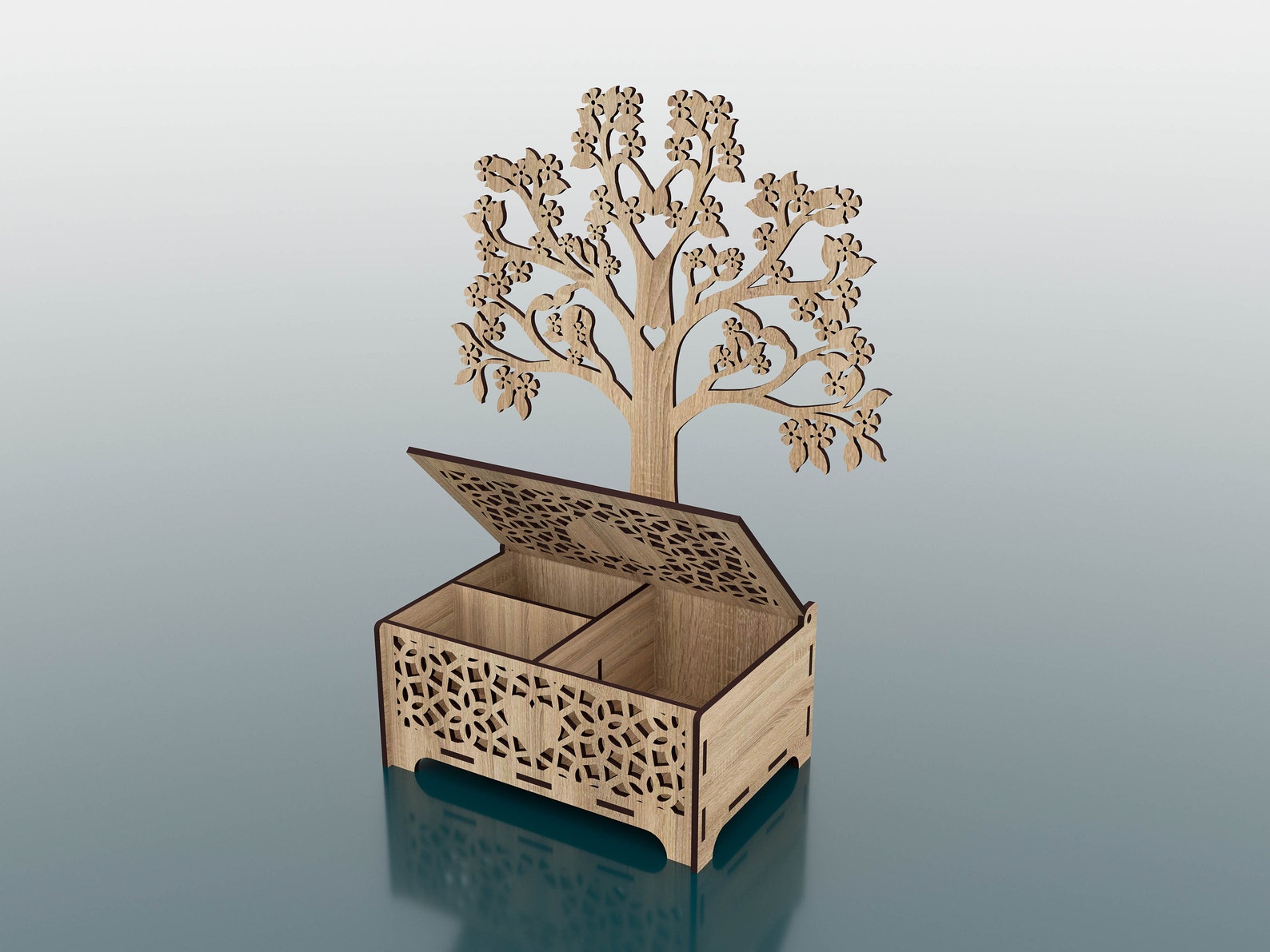 Laser Cut Jewelry Box and Stand Svg Files Wooden Jewelry Box - Etsy