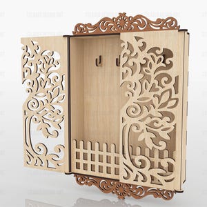 Laser Cut Key Cabinet Svg Files, Key Holder Files, Vector Files for ...