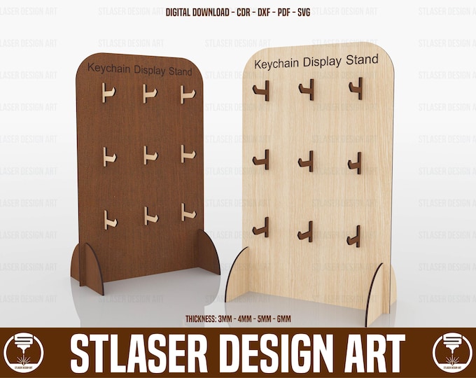 Display Stand Laser Cut Svg Files , 3 Shelf Display Stand Files, Vector ...
