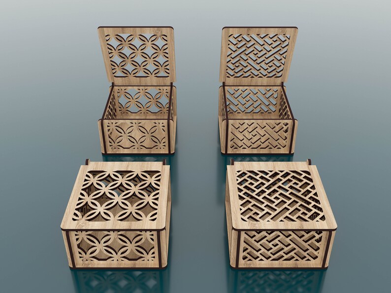 Laser Cut Wooden Box With Lid Decorative Wooden Gift Box - Etsy