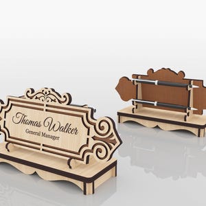 Laser Cut Desk Nameplates Svg Files, Vector Files for Wood Laser ...
