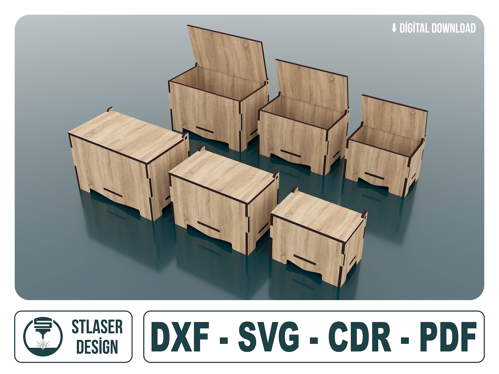 Laser Cut Multi-purpose Box in Three Different Sizes Wooden - Etsy