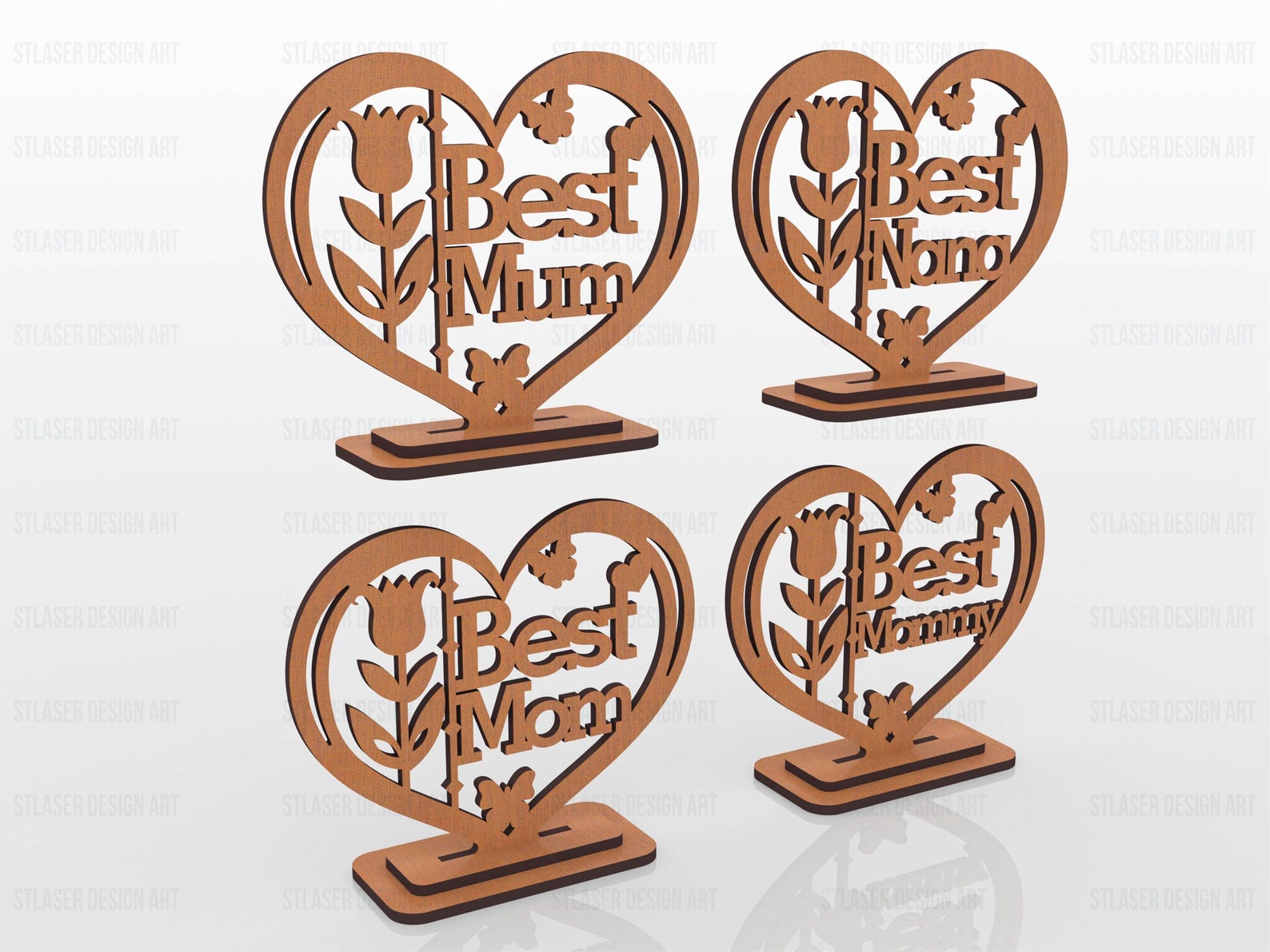 Best Mom Heart Laser Cut Svg Files, Vector Files for Wood Laser Cutting ...