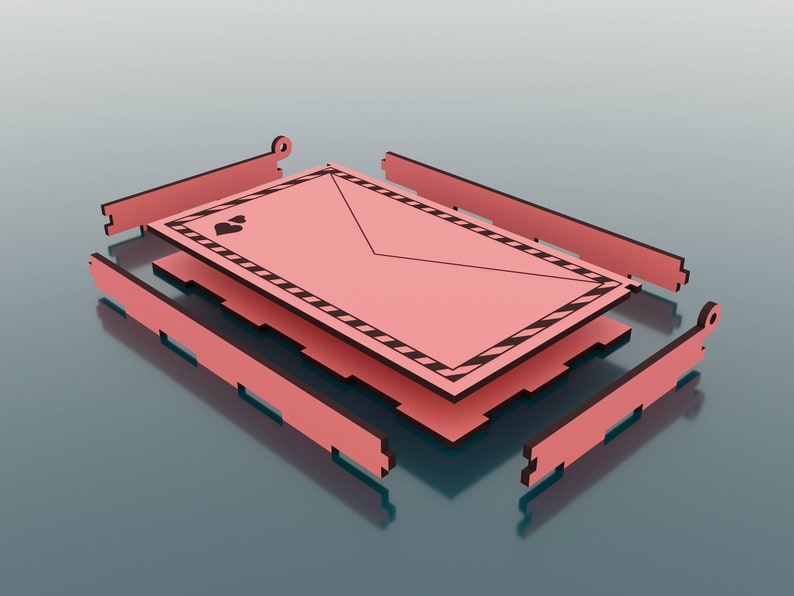 Laser Cut Envelope With Flap Box Svg Files Glowforge Cut - Etsy