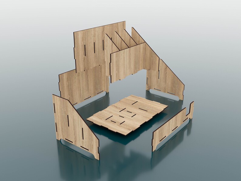 Laser Cut Desktop Organiser Svg Files Vector Files for Wood - Etsy