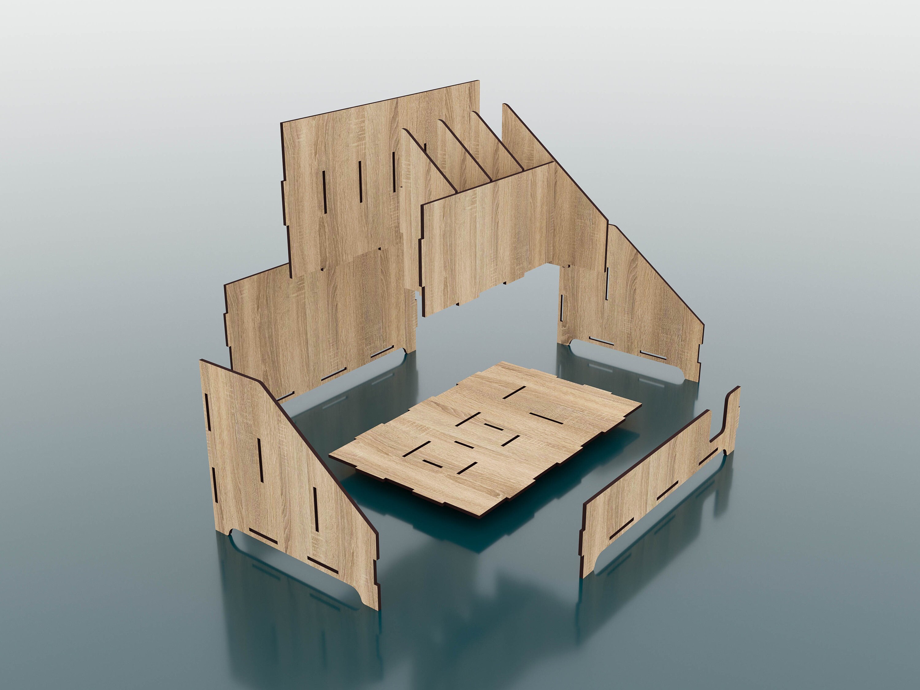 Laser Cut Desktop Organiser Svg Files Vector Files for Wood - Etsy UK