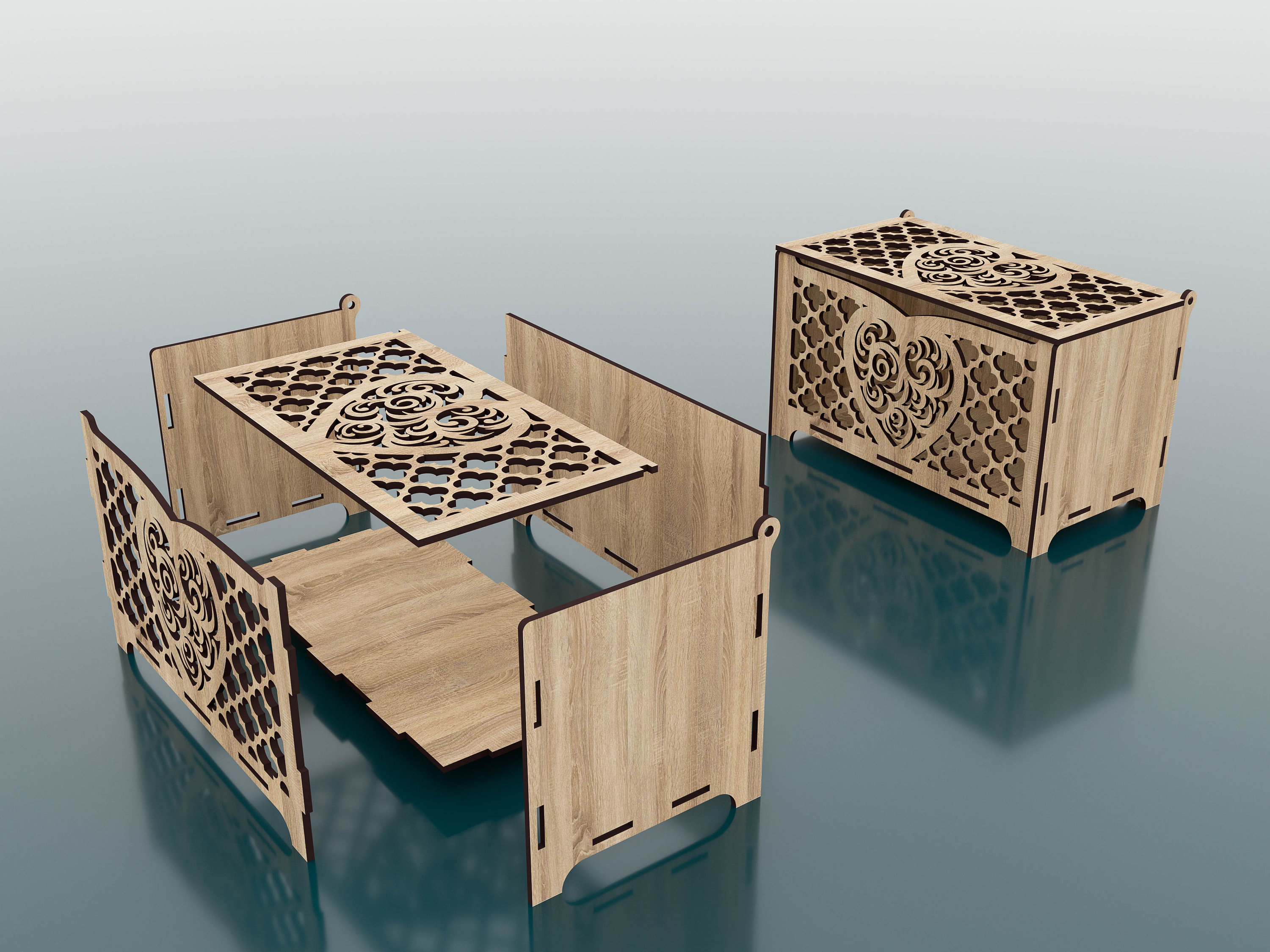 Wooden Box With Heart Laser Cut Wooden Gift Box Laser Cut - Etsy