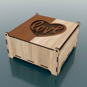 Laser Cut Decorative Box With Lid Svg Files, Vector Files for Wood ...