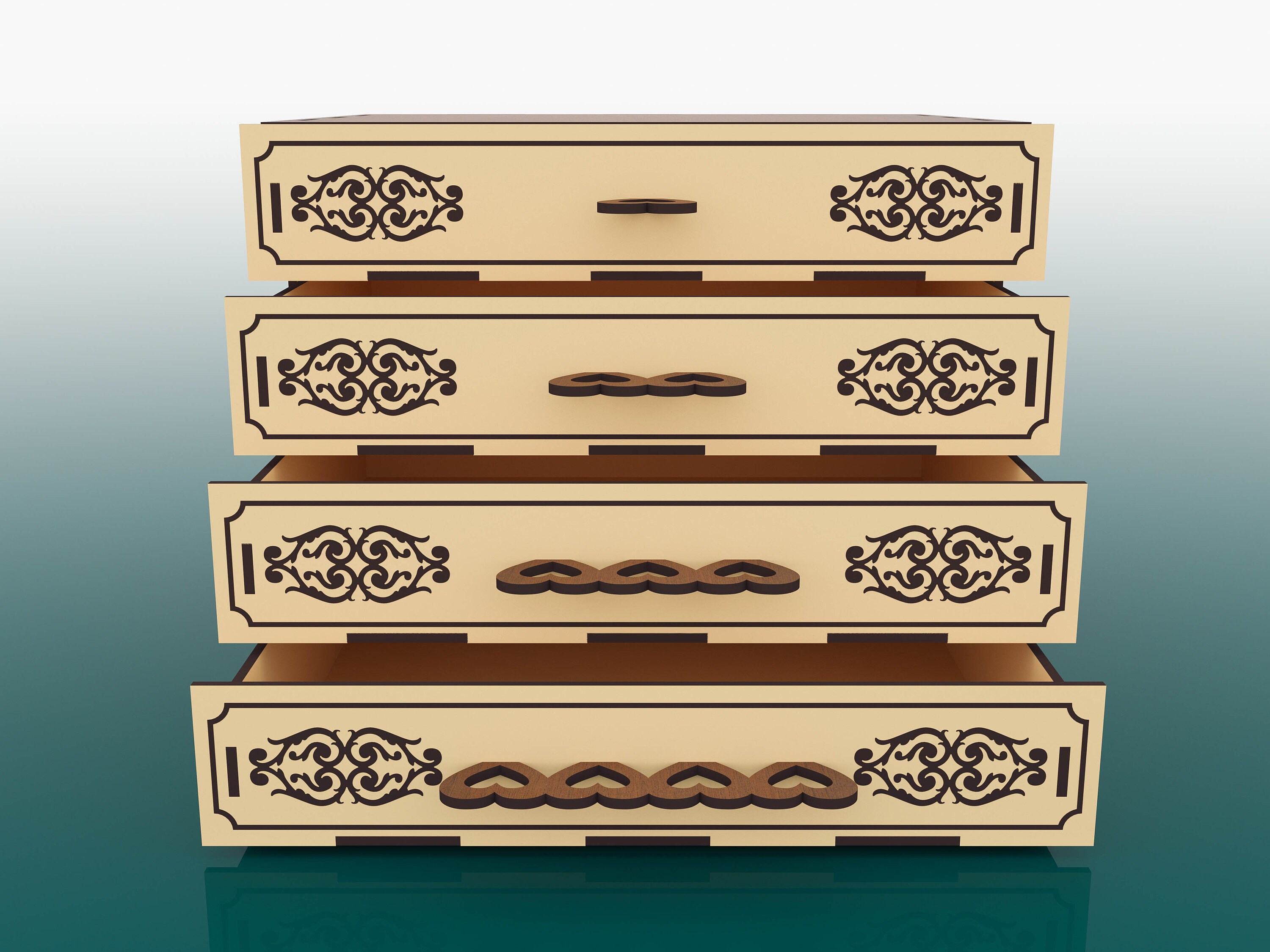 Chest of Drawers Box Laser Cut Svg Files Vector Files for - Etsy UK