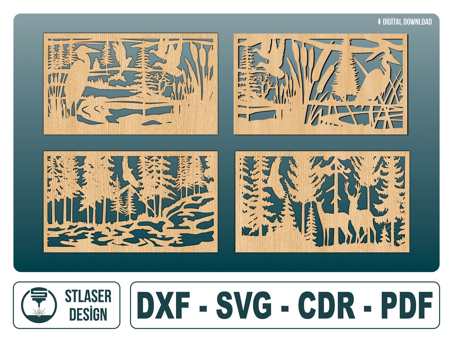 Laser Cut Wall Decor Svg Files, Vector Files for Wood Laser Cutting - Etsy