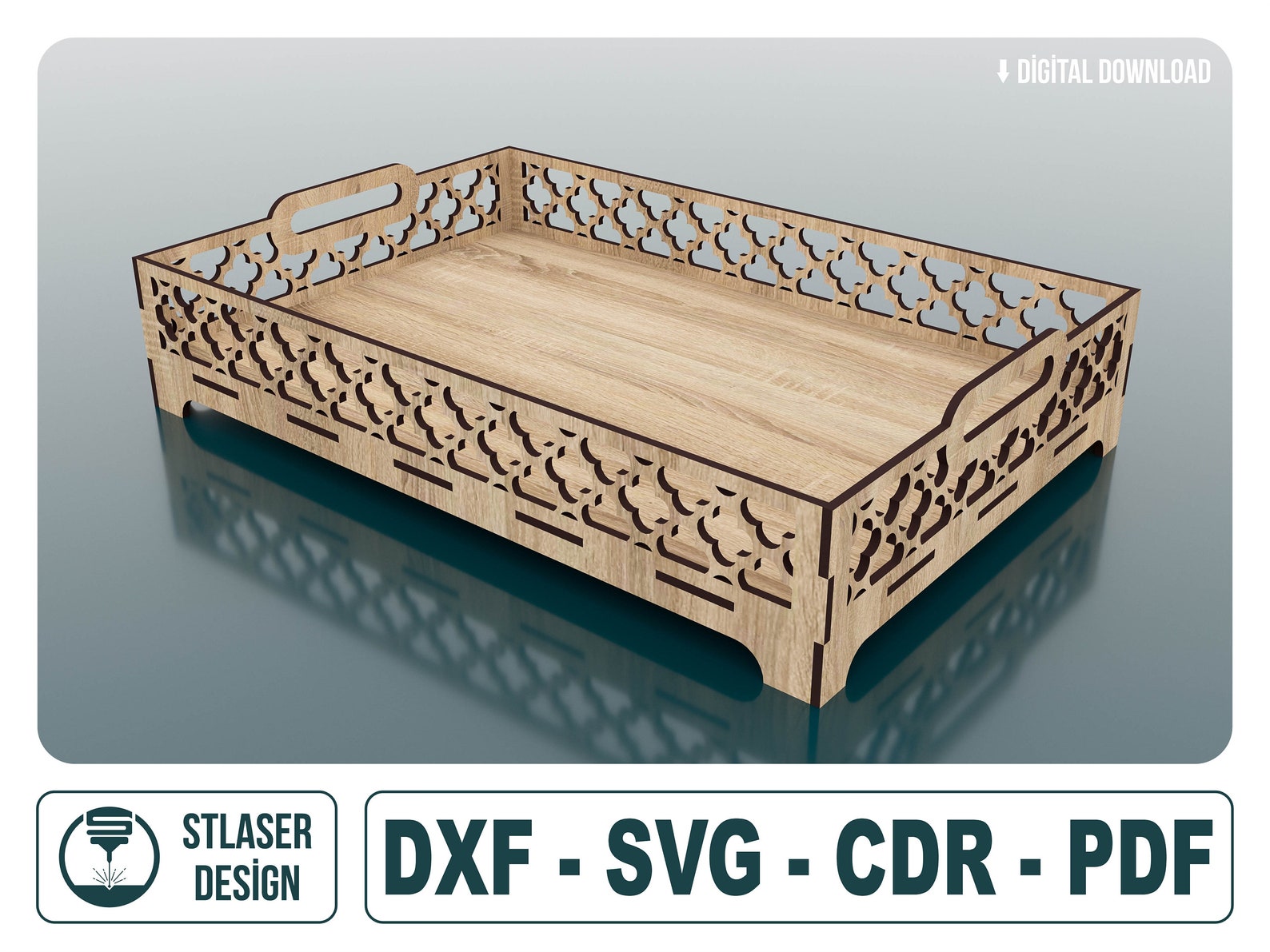 Laser Cut Tray File Vector Files for Wood Laser Cutting - Etsy