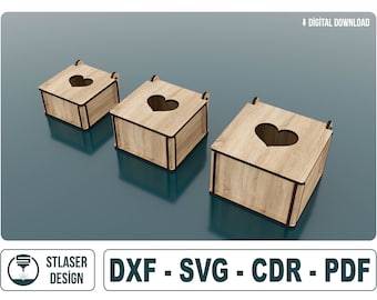 Laser Cut Decorative Box With Lid Svg Files Vector Files for - Etsy