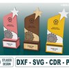 Award Trophy Laser Cut Files, Wood Award Svg Files, Vector Files for ...