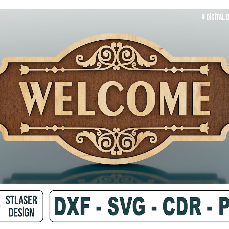 Laser Cut Welcome Sign - Etsy